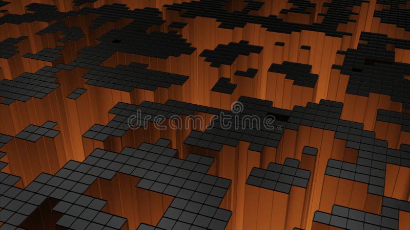 3D Puzzle Blocks Background. Design. Surface with Transforming Blocks ...
