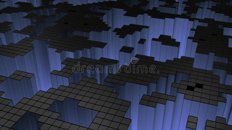 3D Puzzle Blocks Background. Design. Surface with Transforming Blocks ...