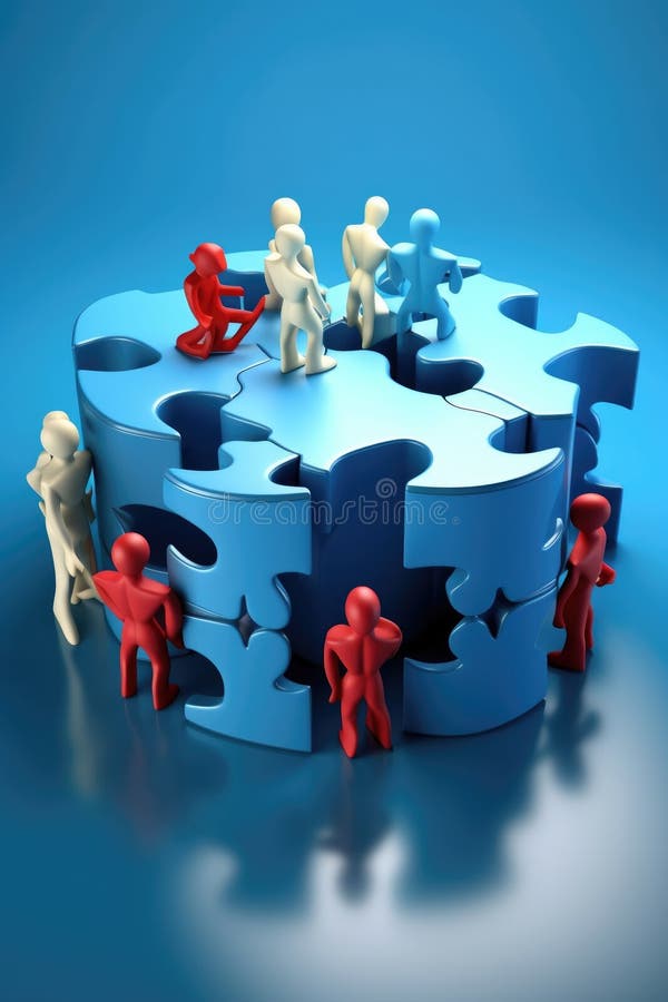 3D teamwork symbol stock illustration. Illustration of words - 18704148