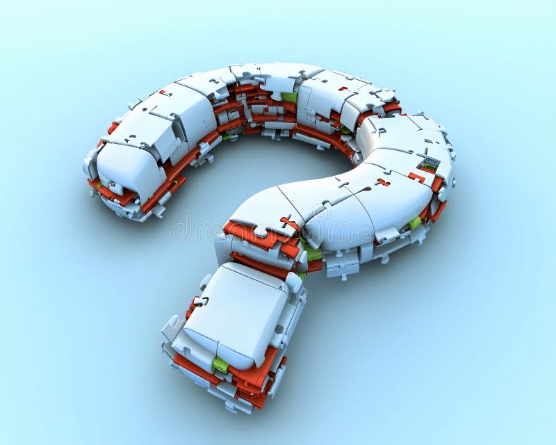 3D Puzzle Question Mark: Intrigue and Problem High Quality Image Stock ...