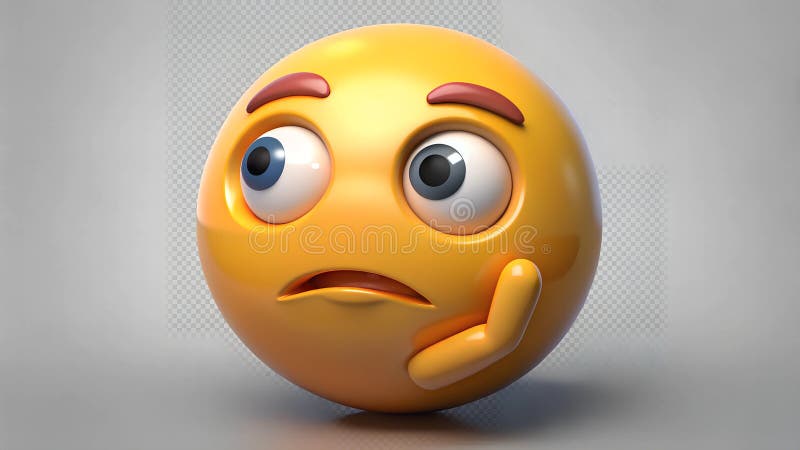 Puzzled Boy Thinking Feeling Sad Vector Cartoon Illustration Stock ...