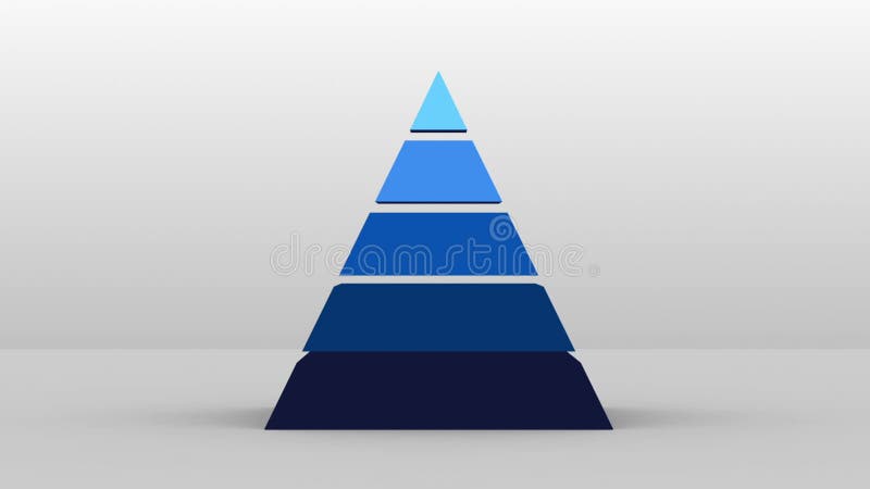 5 Layers Pyramid Hierarchy Education. Stock Video - Video of colour ...