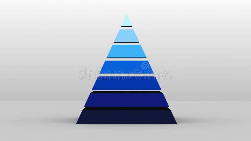 3D Pyramid Shape with Seven Layers, Vector Infographic. Stock Video ...