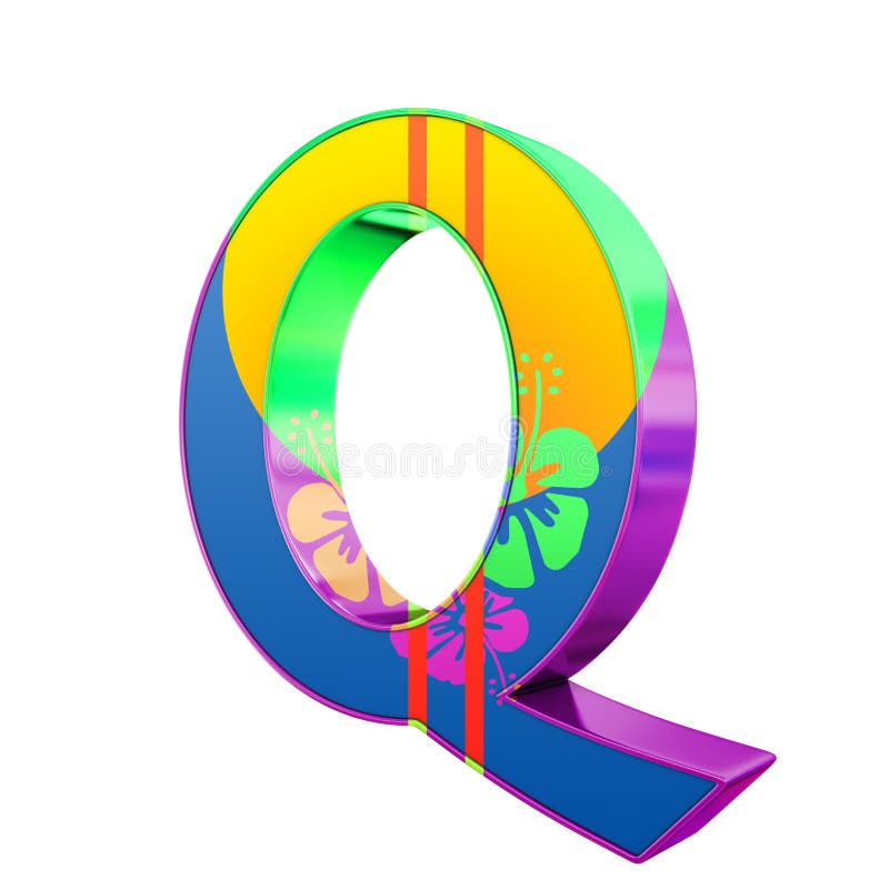 3D `F` Letter with Exotic Colors Stock Illustration - Illustration of ...