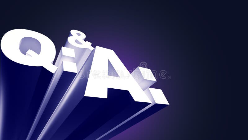 3D Q and a Text on Dark Background Question Answer Stock Illustration - Illustration of keynote ...