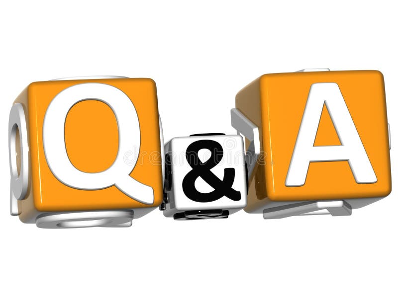 3D Question & Answer on White Background Stock Illustration ...