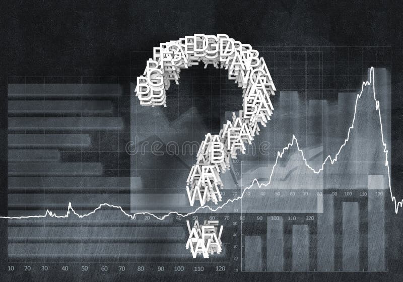 Question of Financial Growth, 3D Rendering Stock Illustration ...
