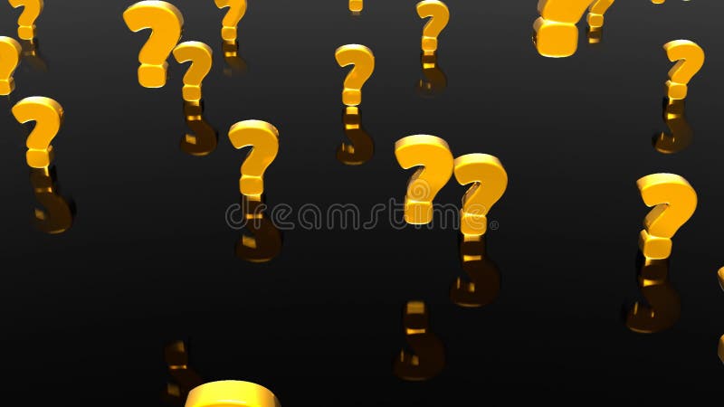 3D Question Mark Animation on Black Background, 4k Stock Footage ...