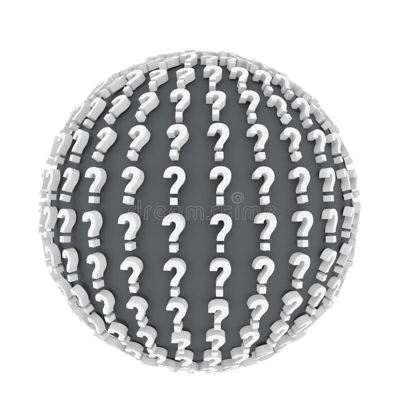 Question ball 3d stock illustration. Illustration of conceptual - 26997865
