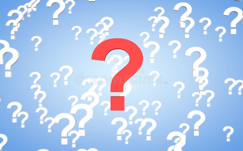 3d Question Mark with Depth of Field Stock Illustration - Illustration ...