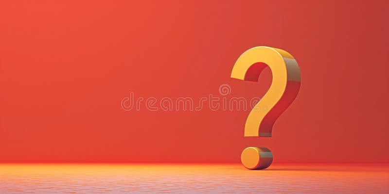 3d Question Mark in the Empty Background with Copy Space for Text Stock ...