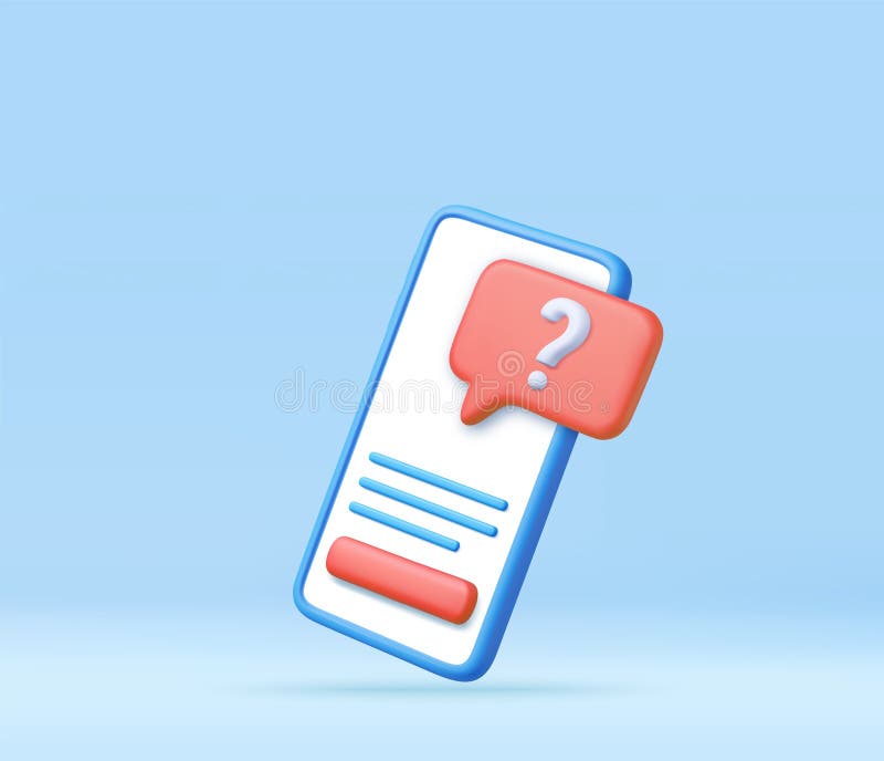 3d Question Mark Icon and Question Button Stock Vector - Illustration ...