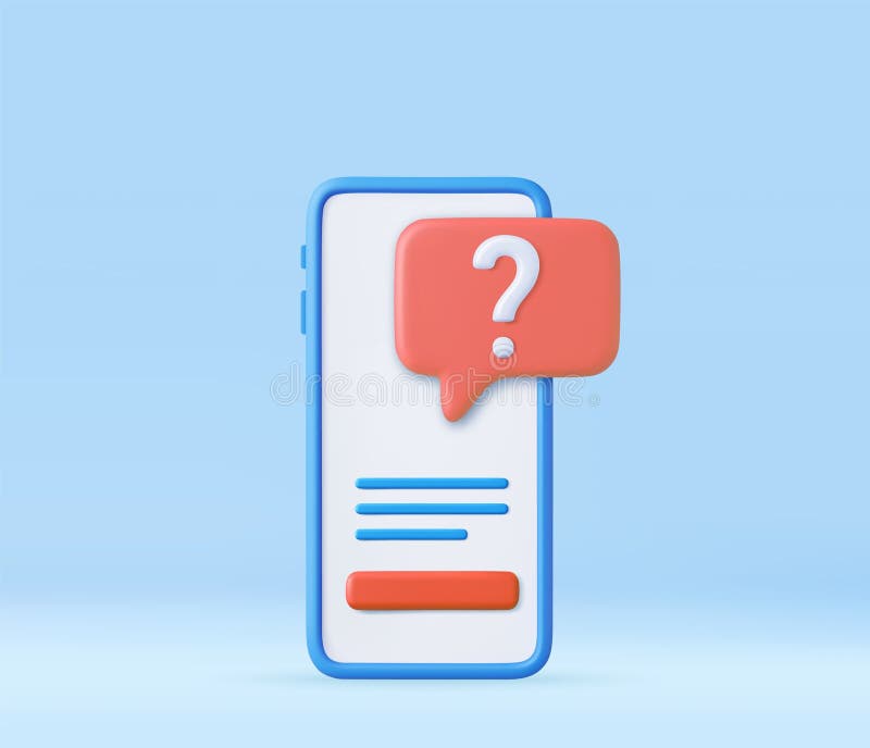 3d Question Mark Icon and Question Button Stock Vector - Illustration ...