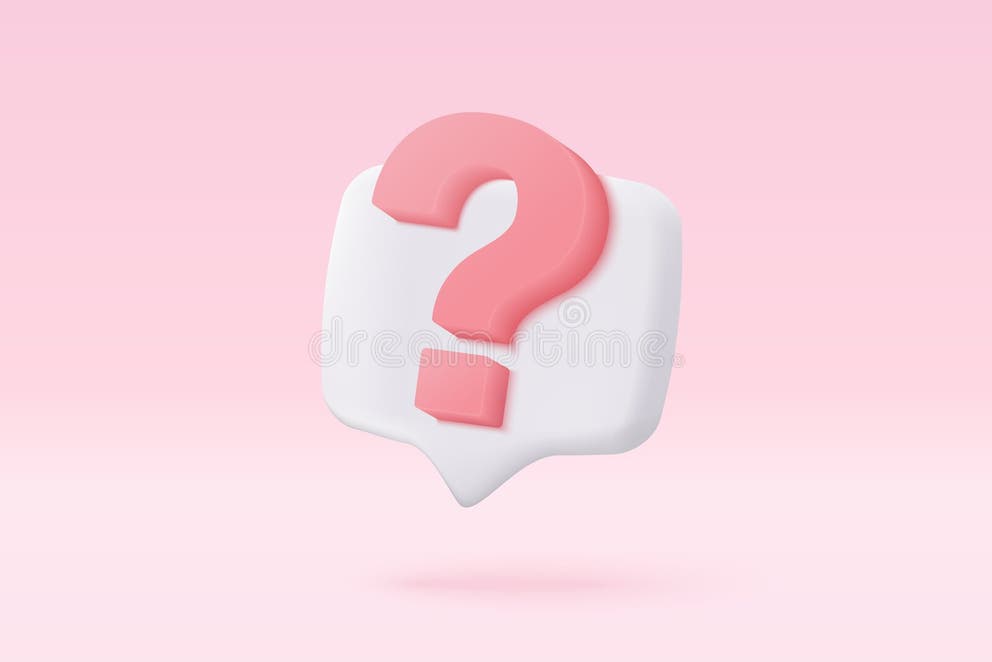 3d Question Mark Icon Sign or Ask FAQ and QA Answer Solution Information. Have a Question ...