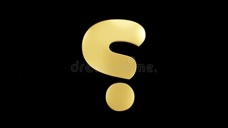 3D Question Mark Icon Spinning. Alpha Channel Stock Footage - Video of ...