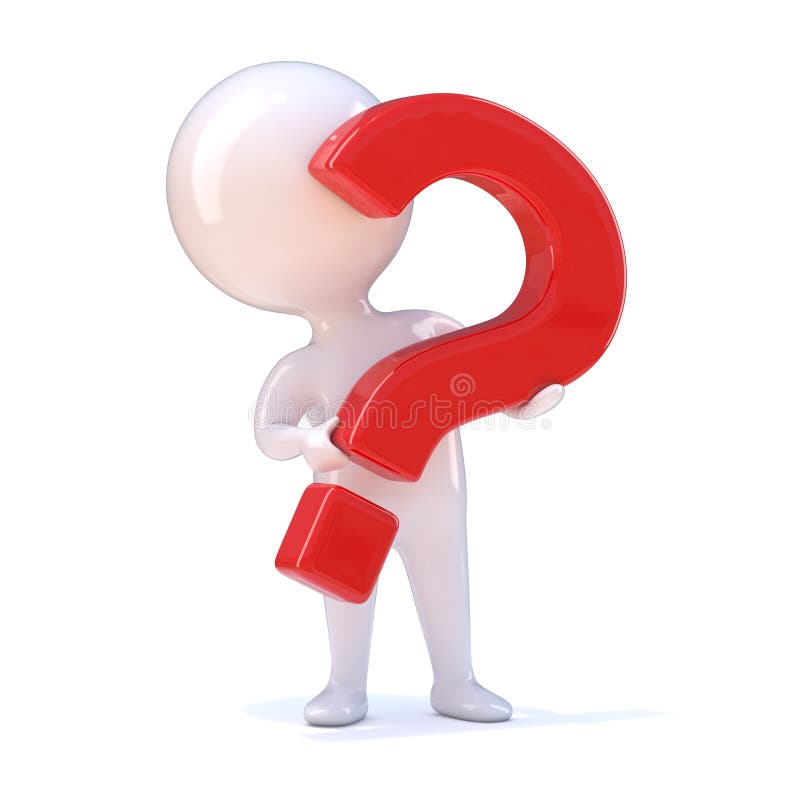 3d Question mark man stock illustration. Illustration of mystery - 39304541