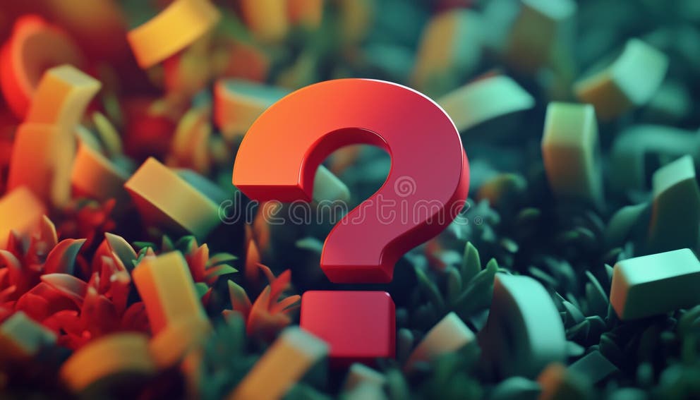 3d Question Mark Sign for Faq and Qa Answers Stock Photo - Image of questionnaire, think: 349196072