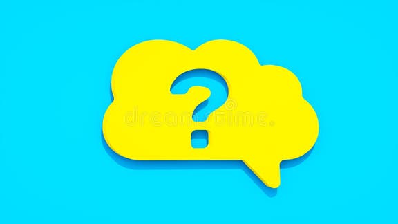 3D Question Mark Speech Bubble on Abstract Background, Confusion and ...