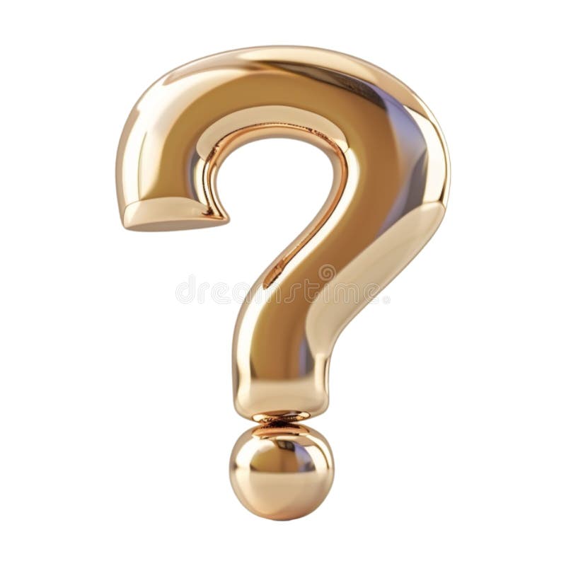 3D Question Mark on Transparent Background - Ai Generated Stock ...