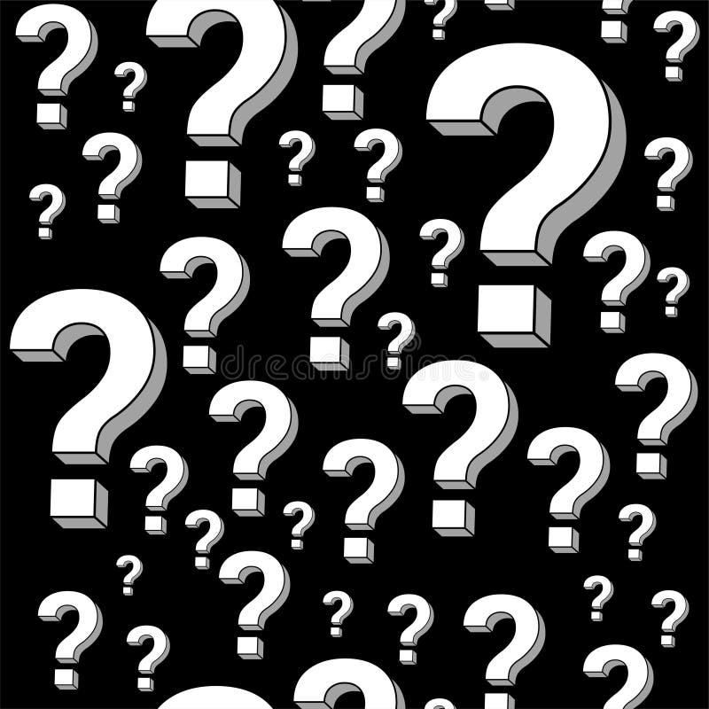 3d Question Marks Seamless Pattern Stock Vector - Illustration of query ...