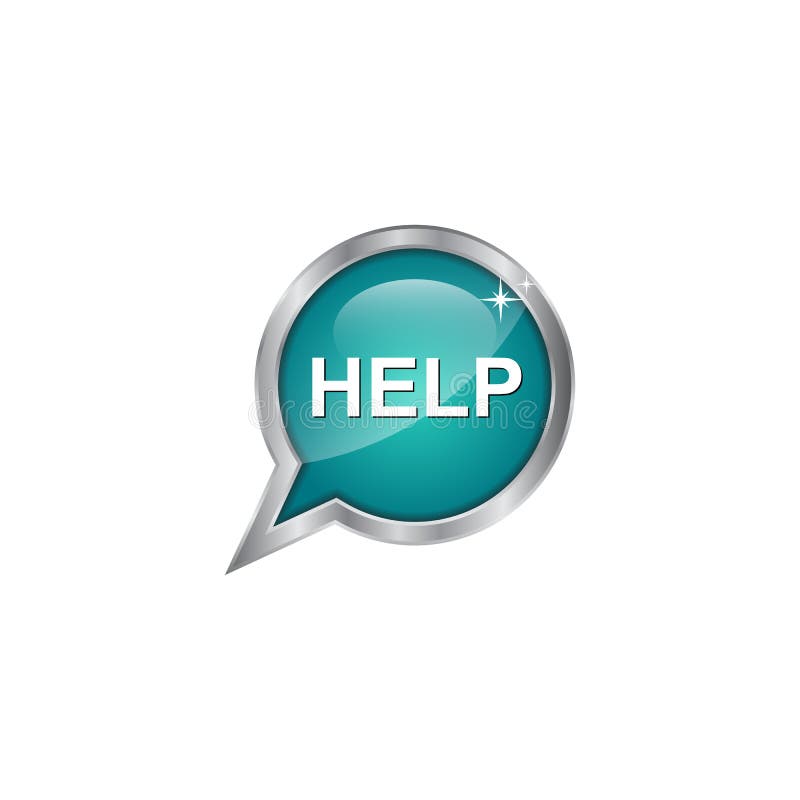 3d Question Speech Help Chat Icon Silver Color Gradient Stock Vector ...
