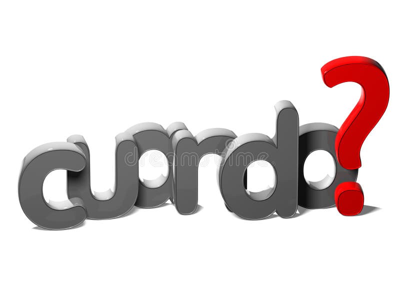 3D Question Word How on White Background Stock Illustration ...