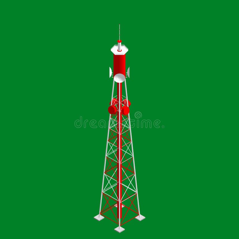 3d Isometric Cell Tower Stock Illustrations – 158 3d Isometric Cell ...