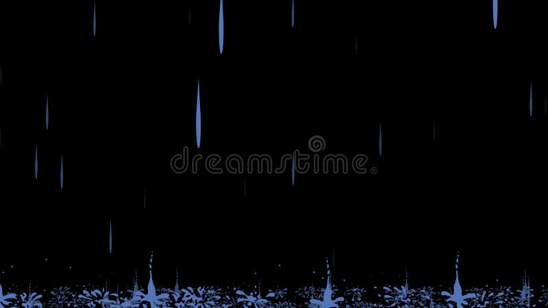 2D Rain Animation Effects Foreground Stock Footage - Video of ...