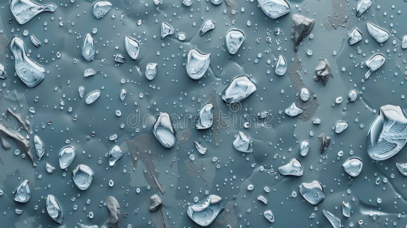3d Rain Droplets Seamless Texture in Dusty Blue and Gray with Puddles ...