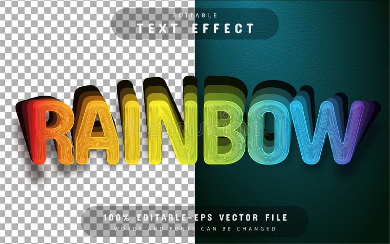 Editable Font Rainbow Stock Illustrations – 434 Editable Font Rainbow ...