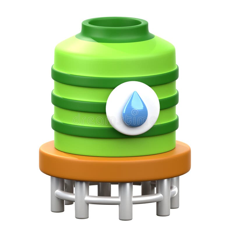 3D Rainwater Harvesting Tank for Sustainable Water Storage Stock ...