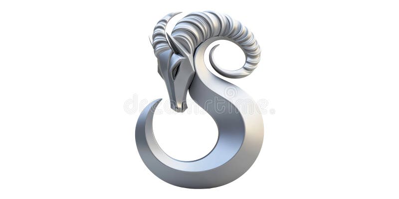 3D Ram Symbol Illustration Isolated on Transparent Background Stock ...
