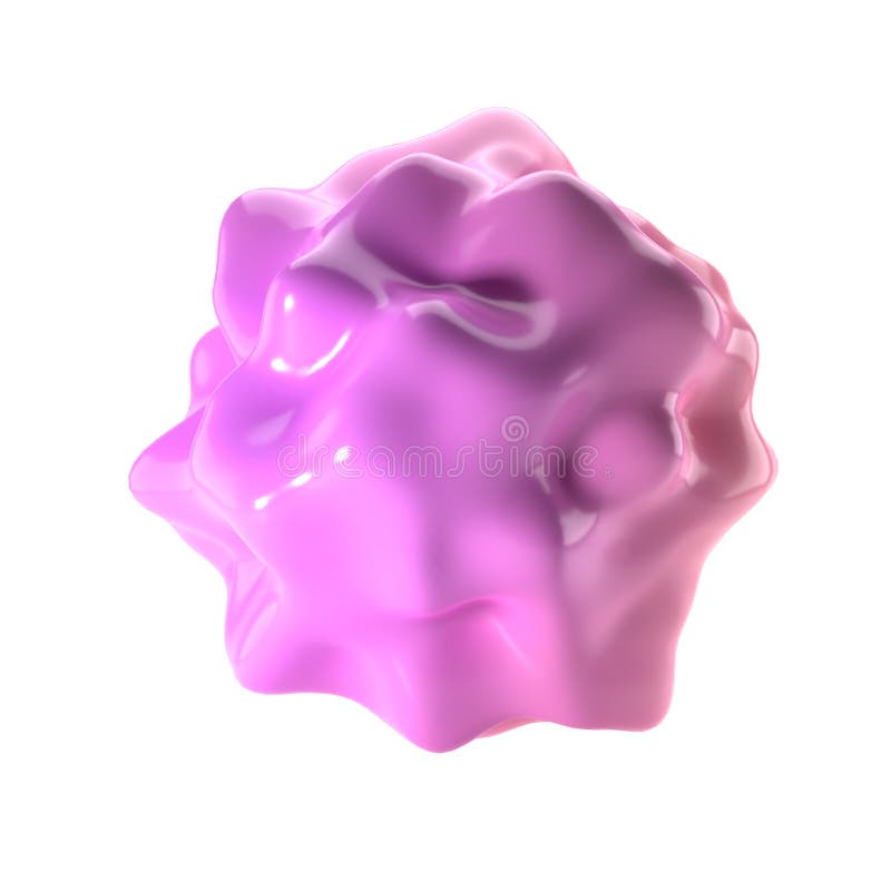 3d Random Shape. Abstract Liquid Composition with Spherical Element ...