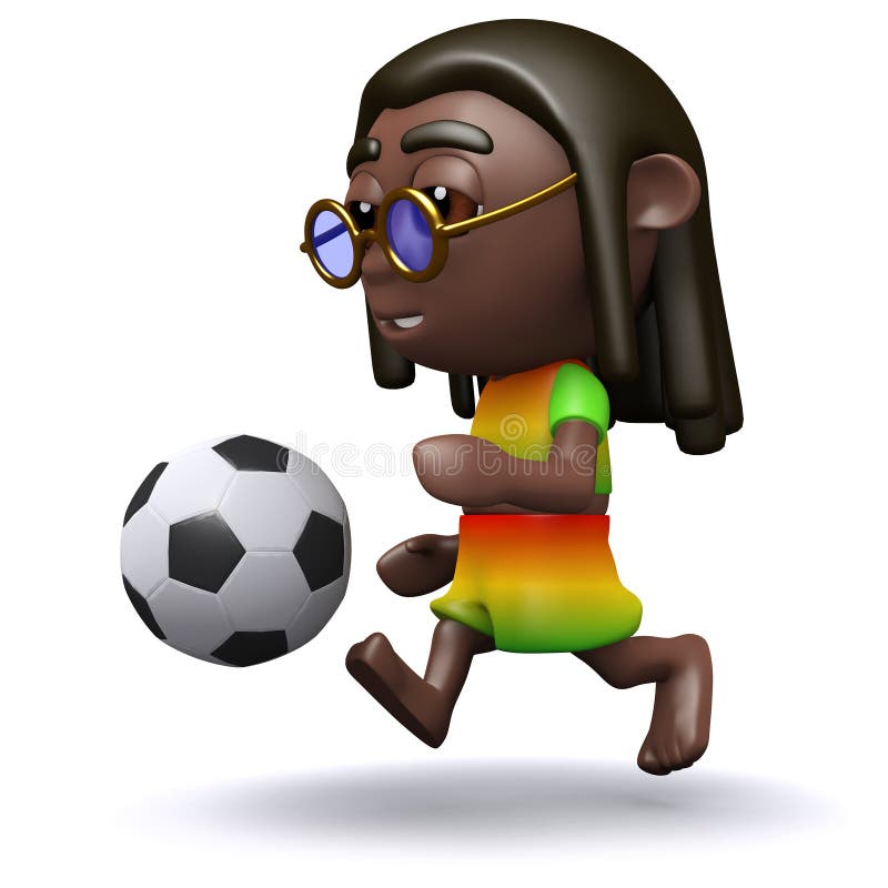 3d Rasta Playing a Video Game Stock Illustration - Illustration of ...