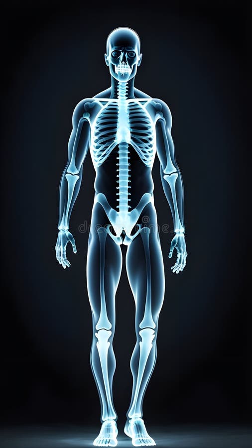 3d X Ray Effect Man in Studio Stock Illustration - Illustration of ...