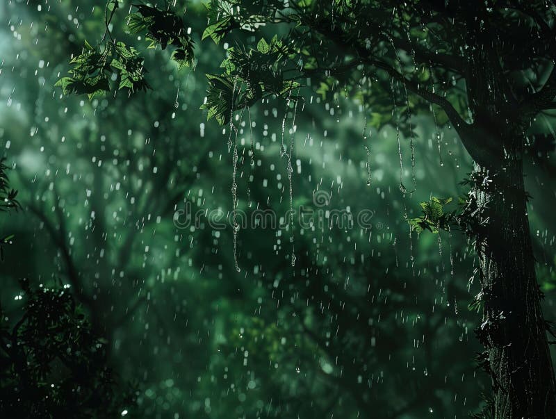 3D Realistic Animation of a Forest Crying with Tears Flowing from Tree ...