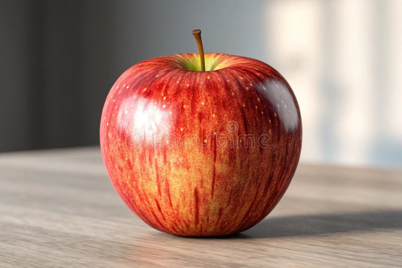 3d Realistic Apple Fruit Illustration Stock Illustration - Illustration ...