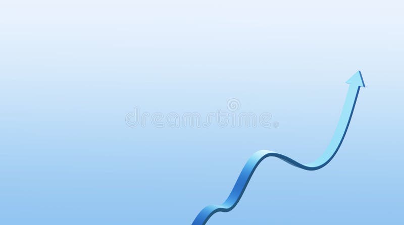 3D Realistic Arrows Up. Blue Arrows Stock Illustration - Illustration ...