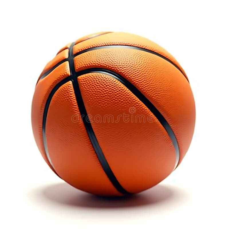 3D Realistic Basketball with Textured Surface Stock Illustration ...