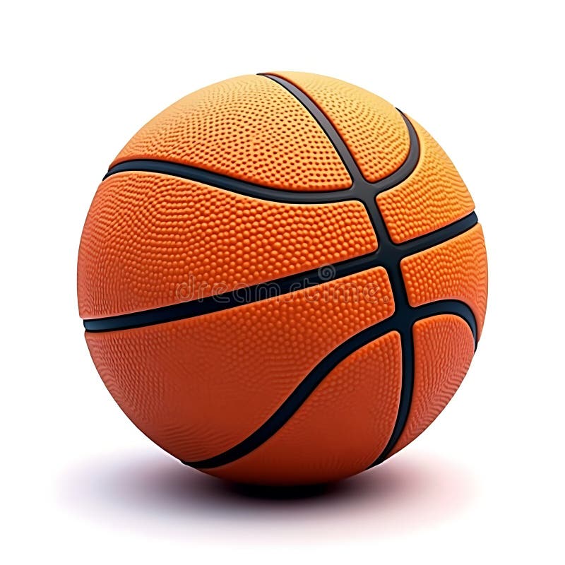 3D Realistic Basketball with Textured Surface Stock Illustration ...