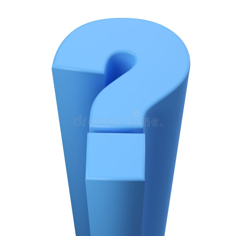 3d Realistic Blue Question Mark. Luxury Template Decorative Design ...