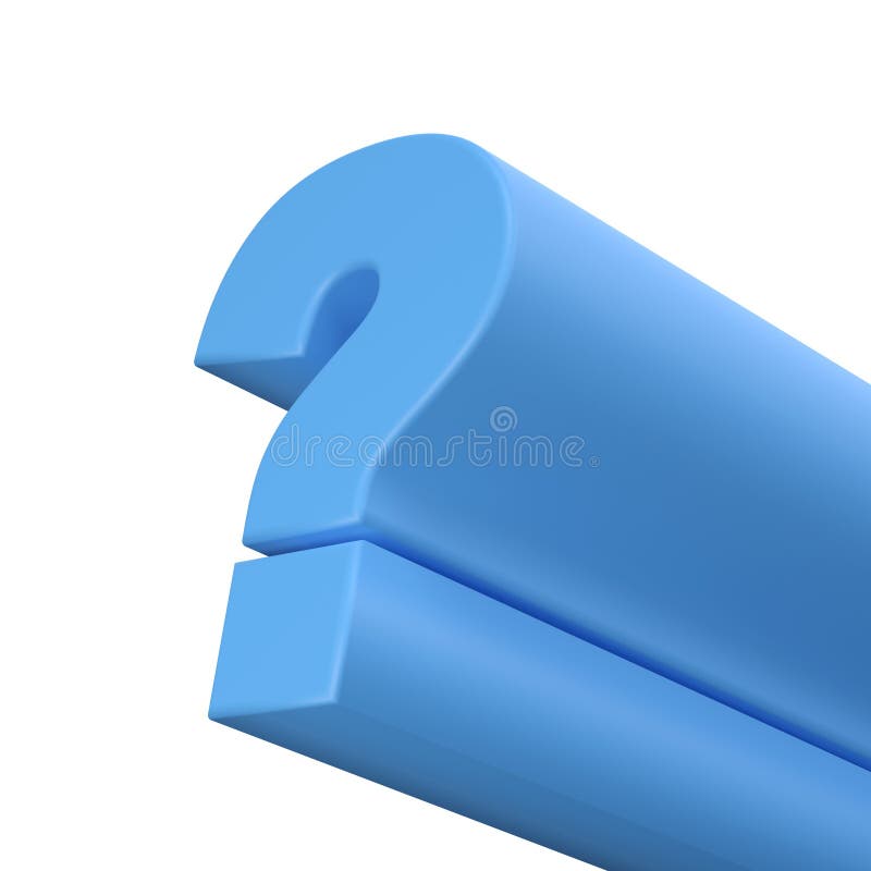 3d Realistic Blue Question Mark. Luxury Template Decorative Design ...