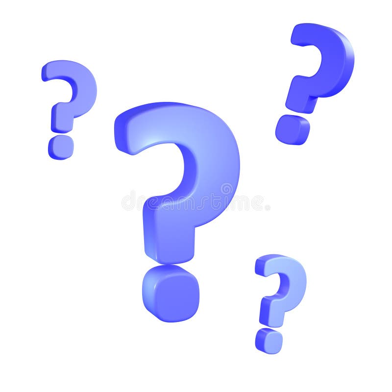 3d Realistic Blue Question Mark. Luxury Template Decorative Design ...