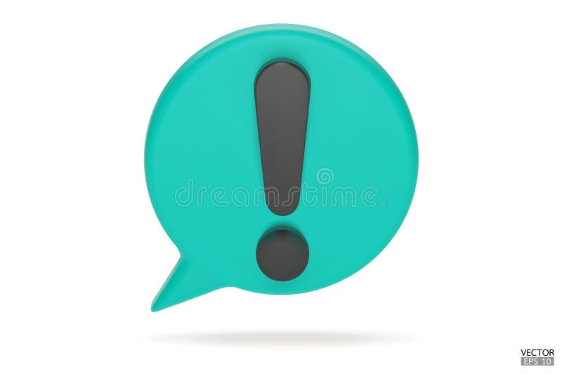 3d Realistic Blue Round Warning Sign on White Background. Hazard ...