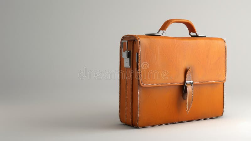 3d Realistic Briefcase is on the Right with the Copy Space Area Stock ...