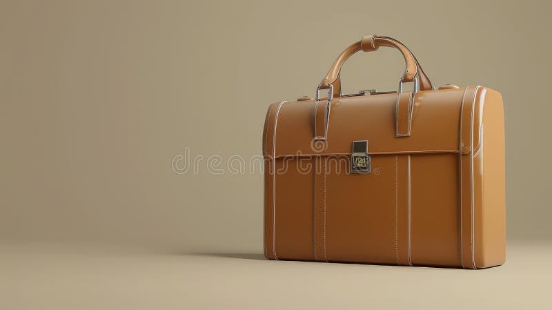 3d Realistic Briefcase is on the Right with the Copy Space Area Stock ...