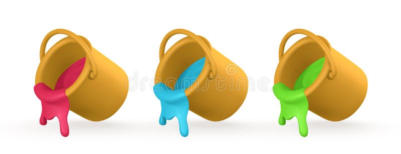 Purple Cartoon Paint Bucket Stock Illustrations – 115 Purple Cartoon ...