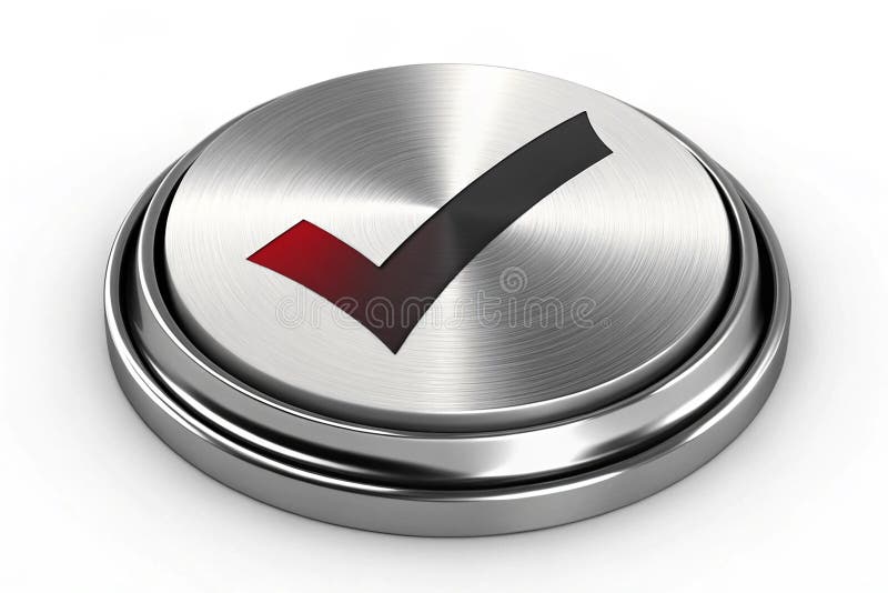3D Realistic Check Mark Button Illustration Stock Illustration ... 3D Realistic Check Mark Button Illustration Stock Illustration ...