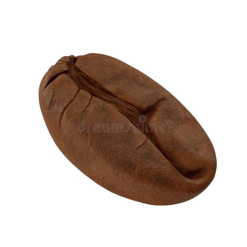 Realistic Coffee Bean, 3D Render Stock Illustration - Illustration of ...
