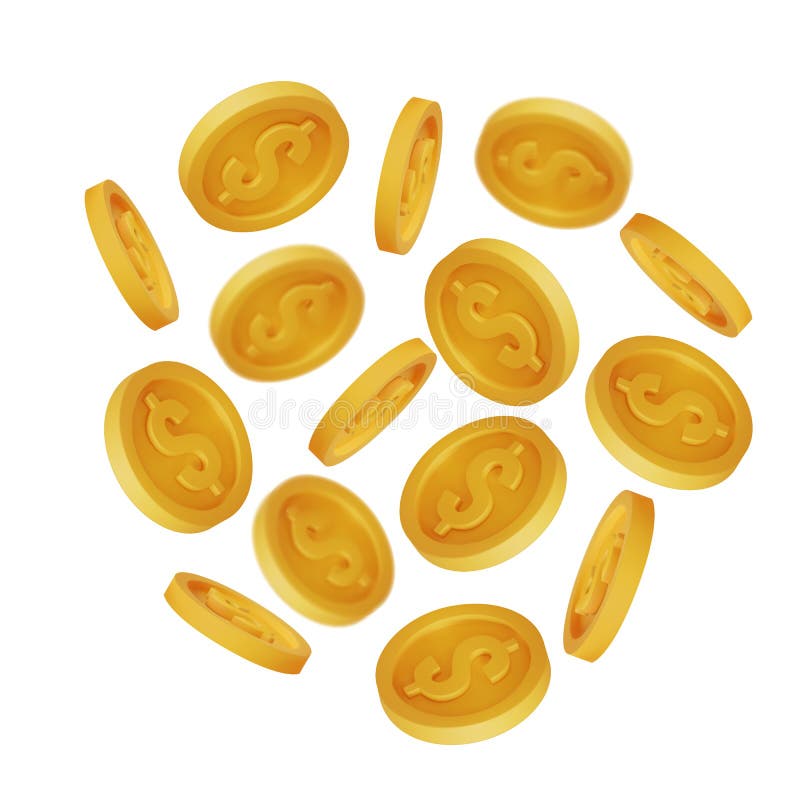 3d Realistic Coins Isolated on White Coin Icon, Vector Illustration ...